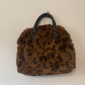 Maxx New York | Bags | Fuzzy Fur Bag In Leopard Print | Poshmark